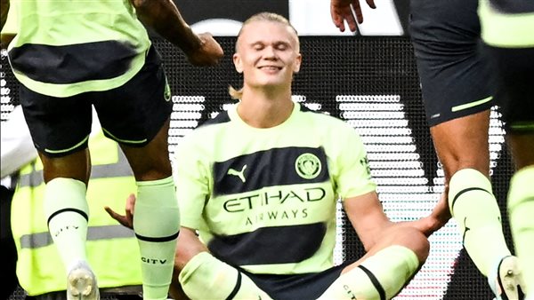 One year ago today, Erling Haaland scored twice on his Premier League ...